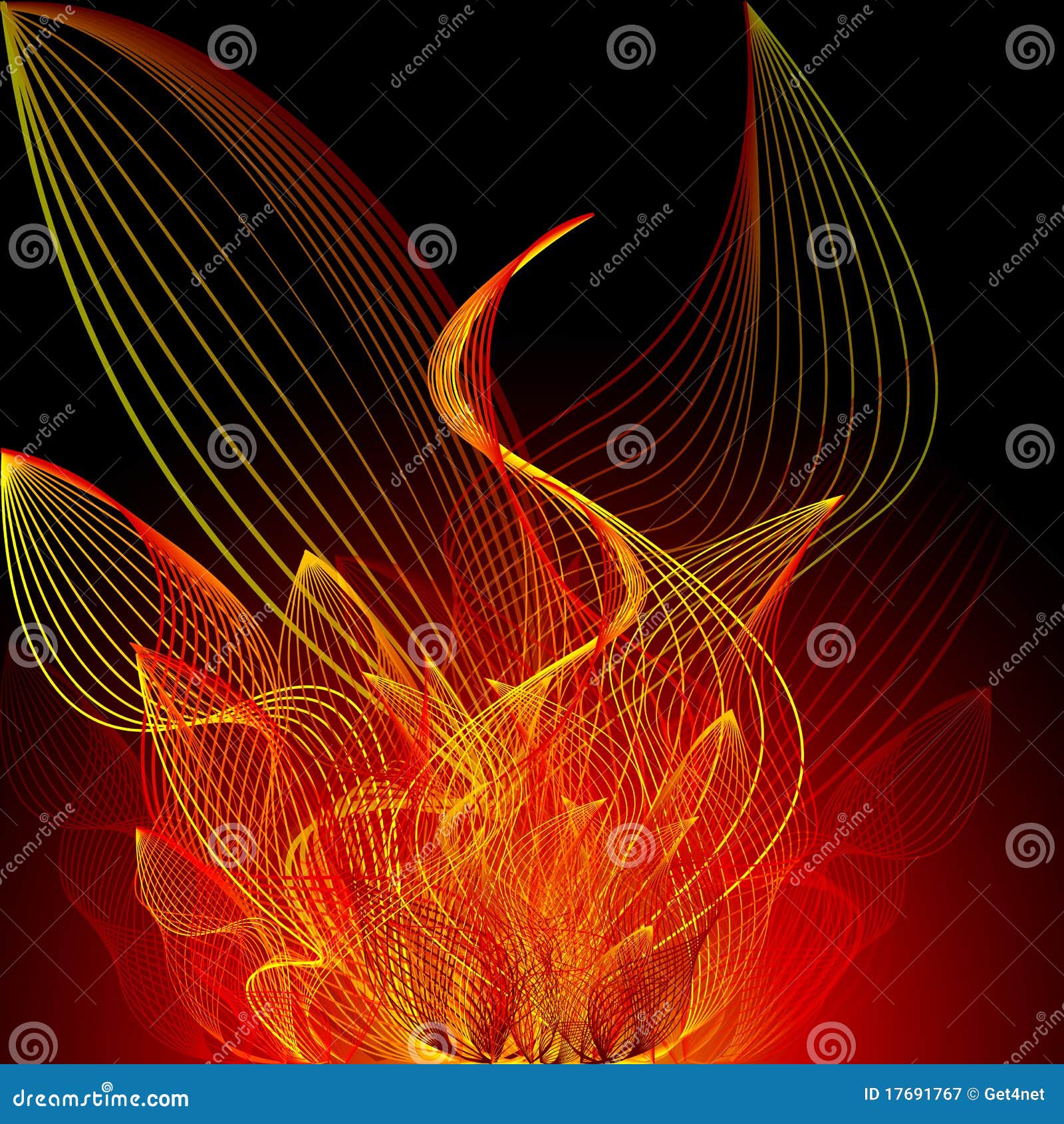 Abstract fire background stock illustration. Illustration of decoration ...