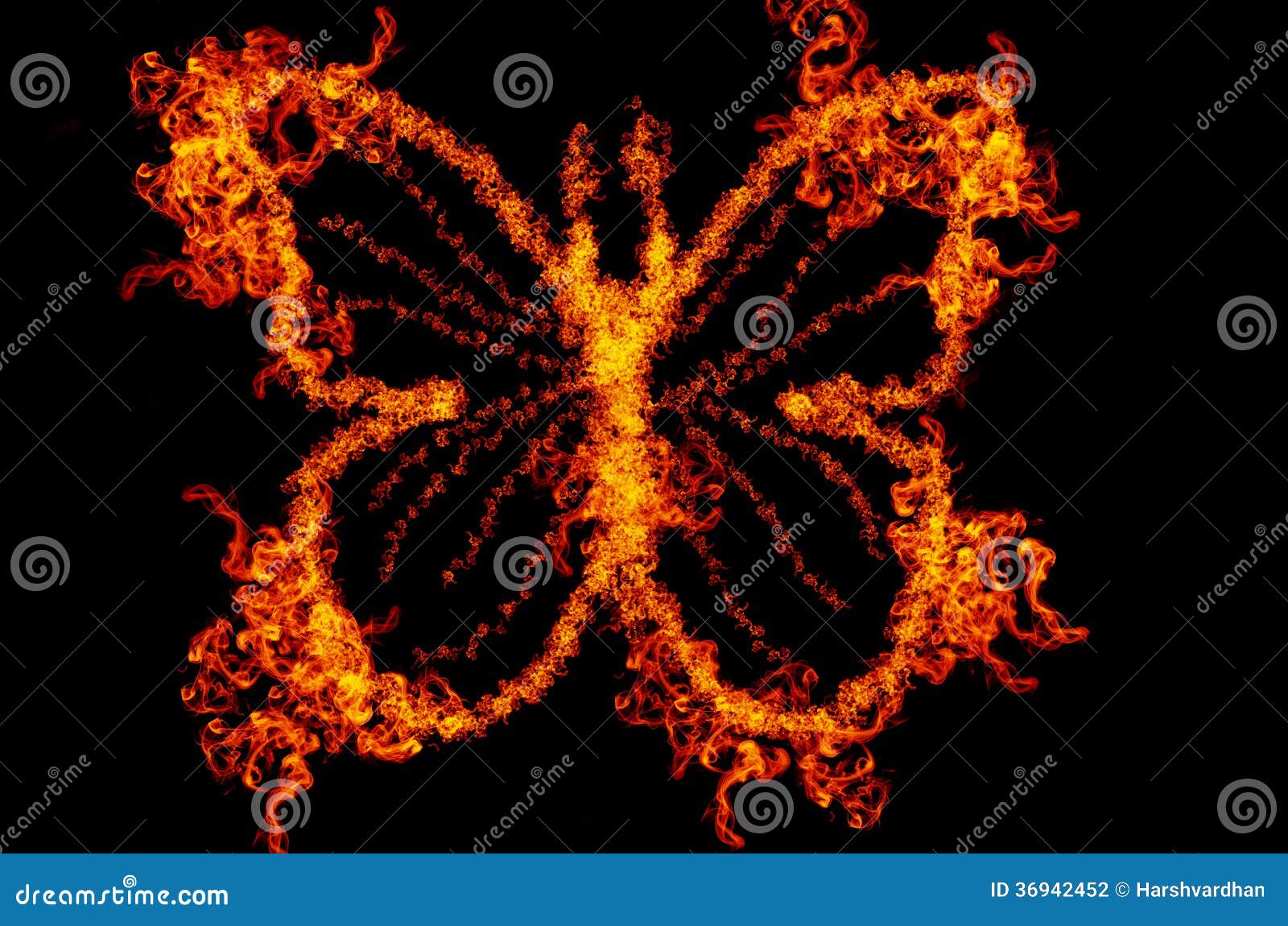 Abstract fire butterfly stock illustration. Illustration of light ...