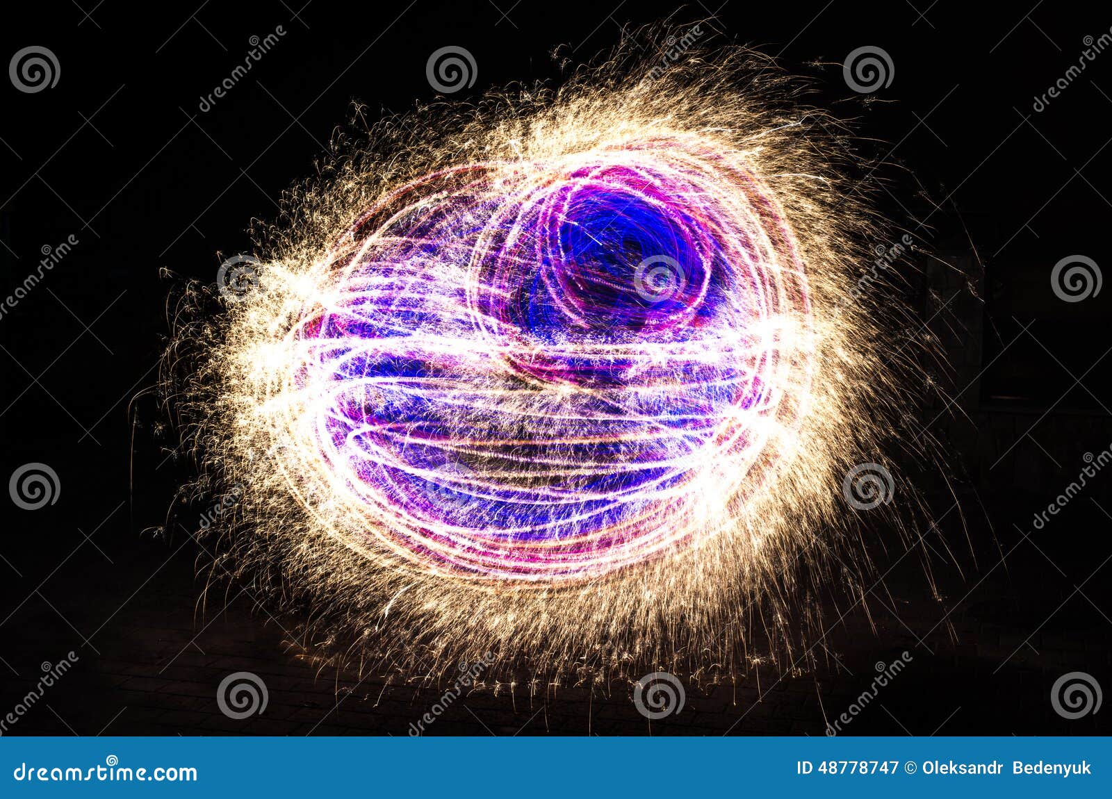 Abstract Fire Figure Burning Outdoor Stock Image - Image of circle ...