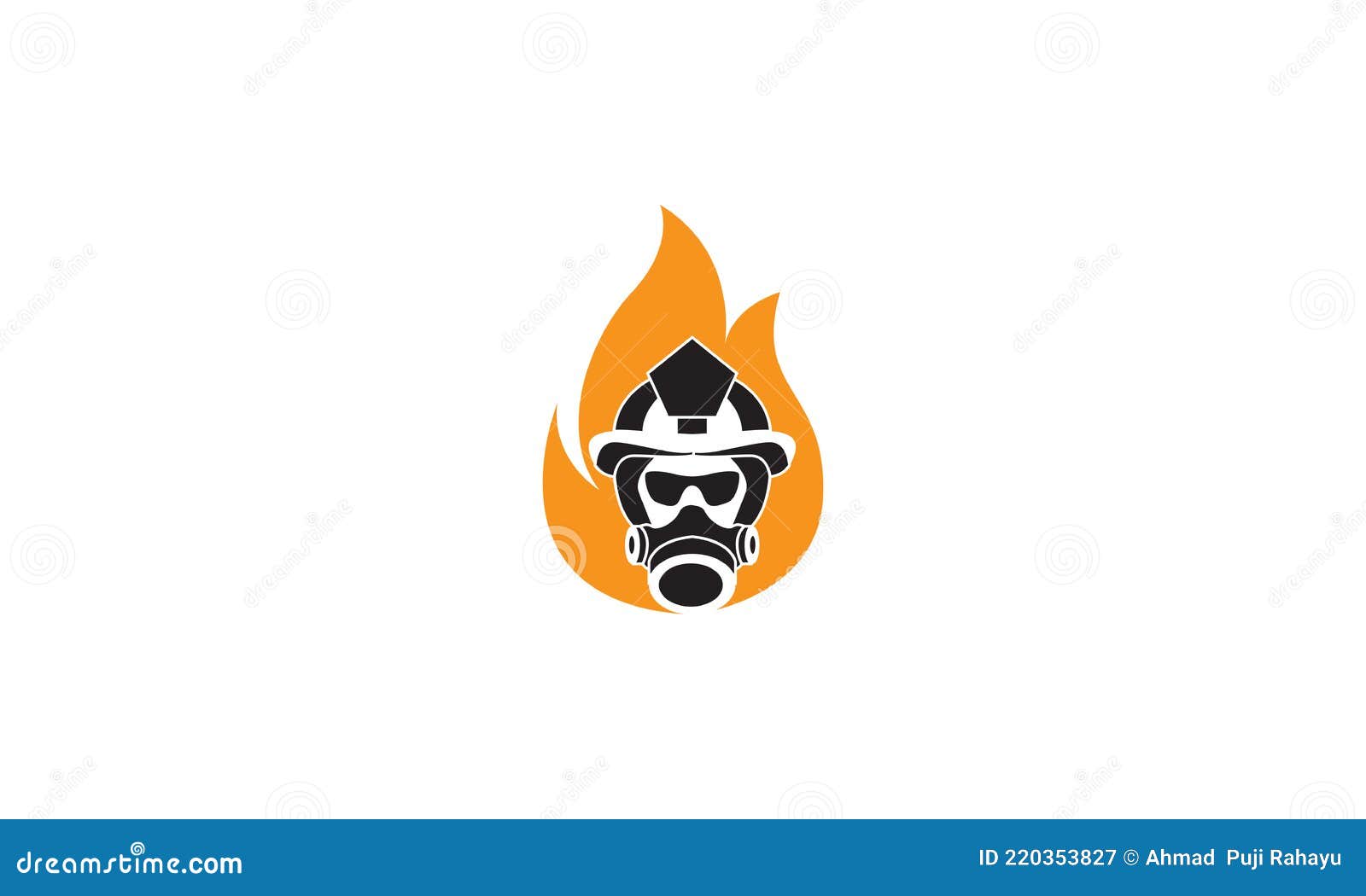 Fireman Logo Design.Red Flame Character Logotype. Vector Illustration ...