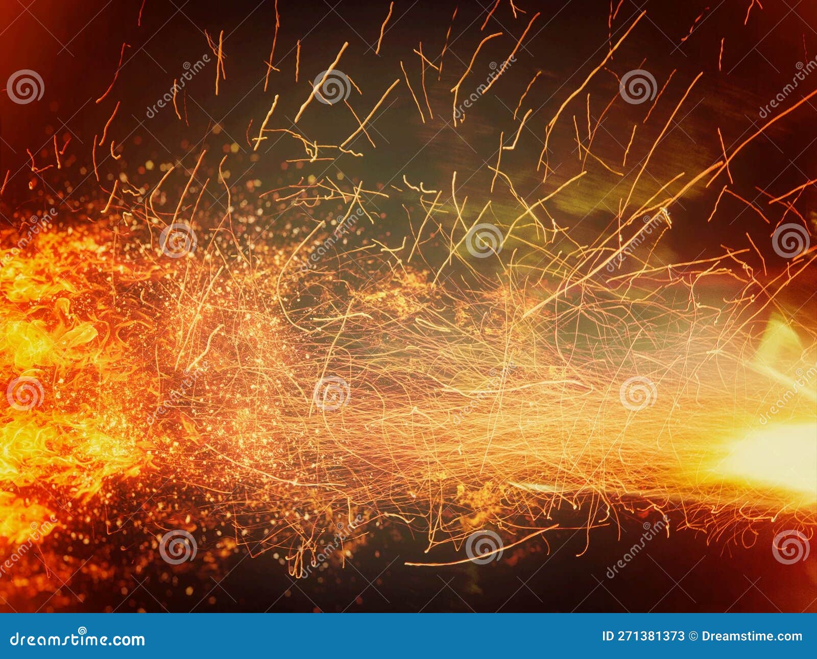 Exploding Abstract Fire Flame and Black Background Stock Image - Image ...