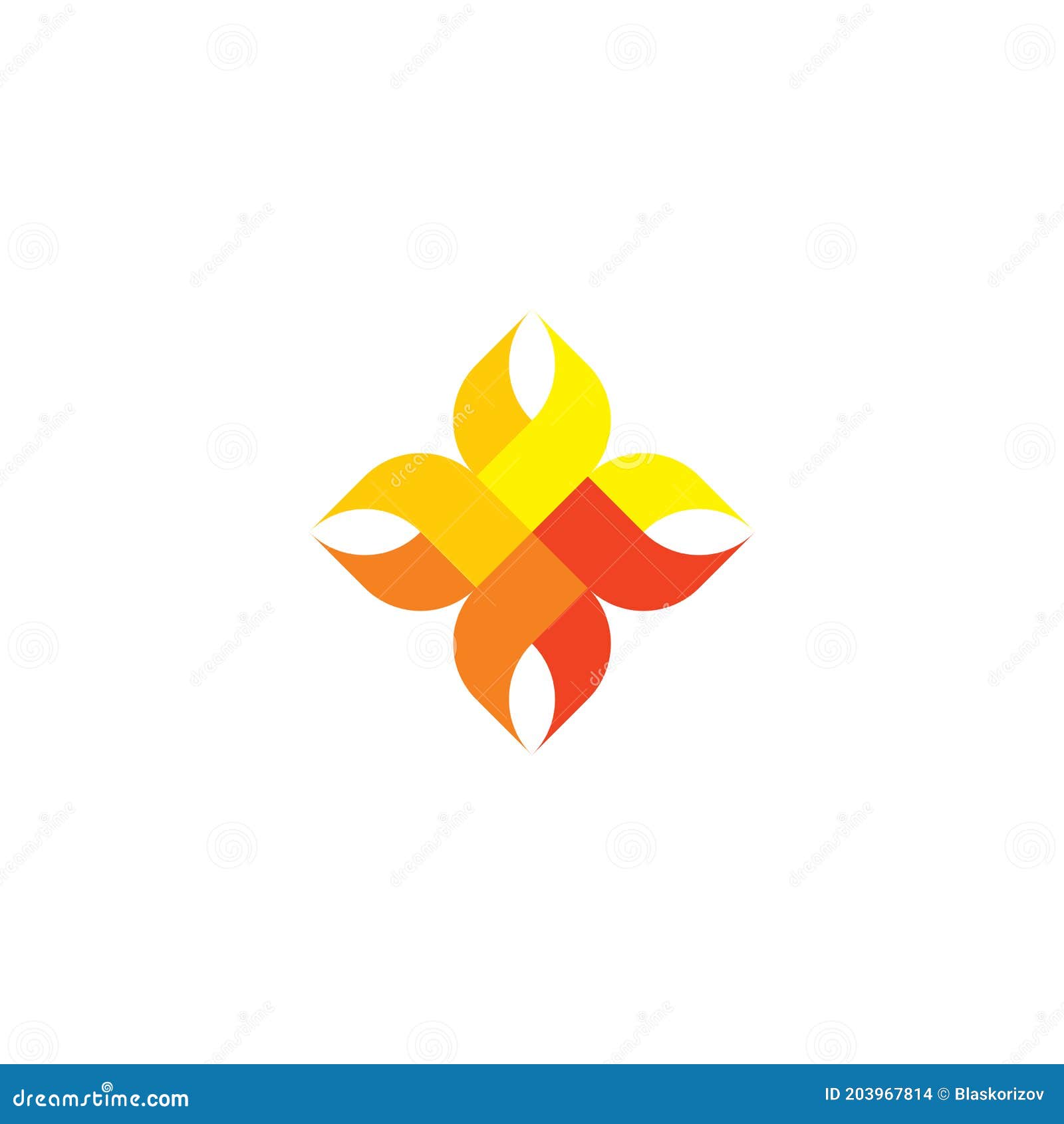 Abstract Fire Flame Icon Geometric Logo Design Element Stock Vector ...
