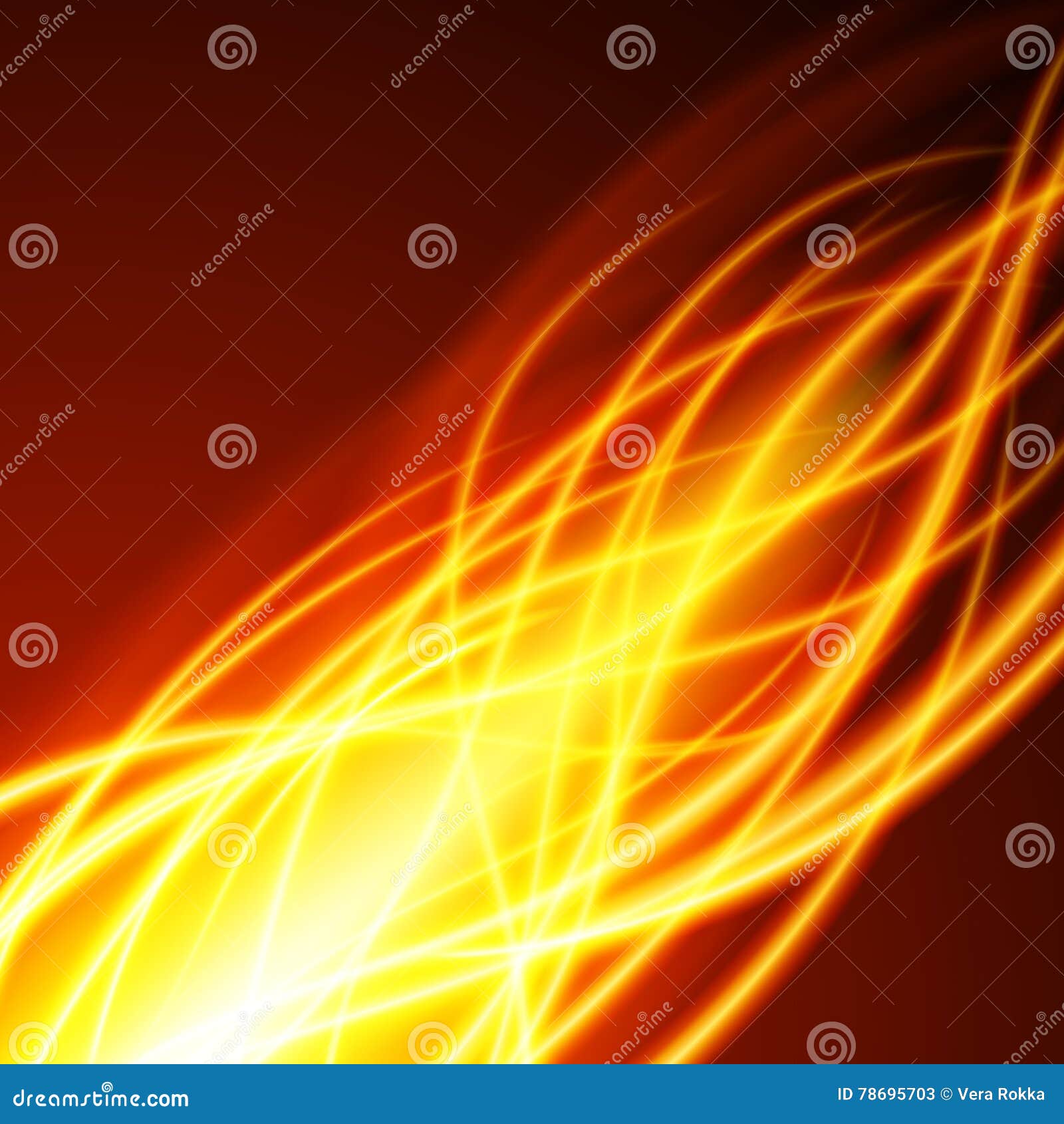 Abstract Fire Flame Light on Black Background Illustration. Stock ...