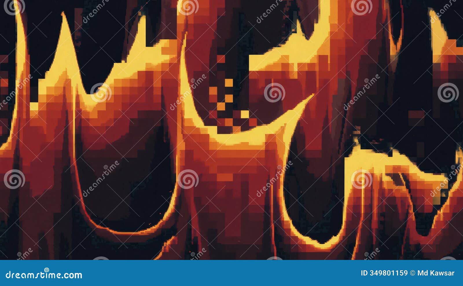 Abstract Fire Flames Background, Pixel Art Texture High Quality Image ...