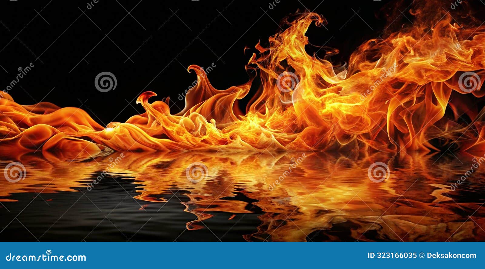 Abstract Fire Flames Fluid Motion Waves Background Generative by AI ...