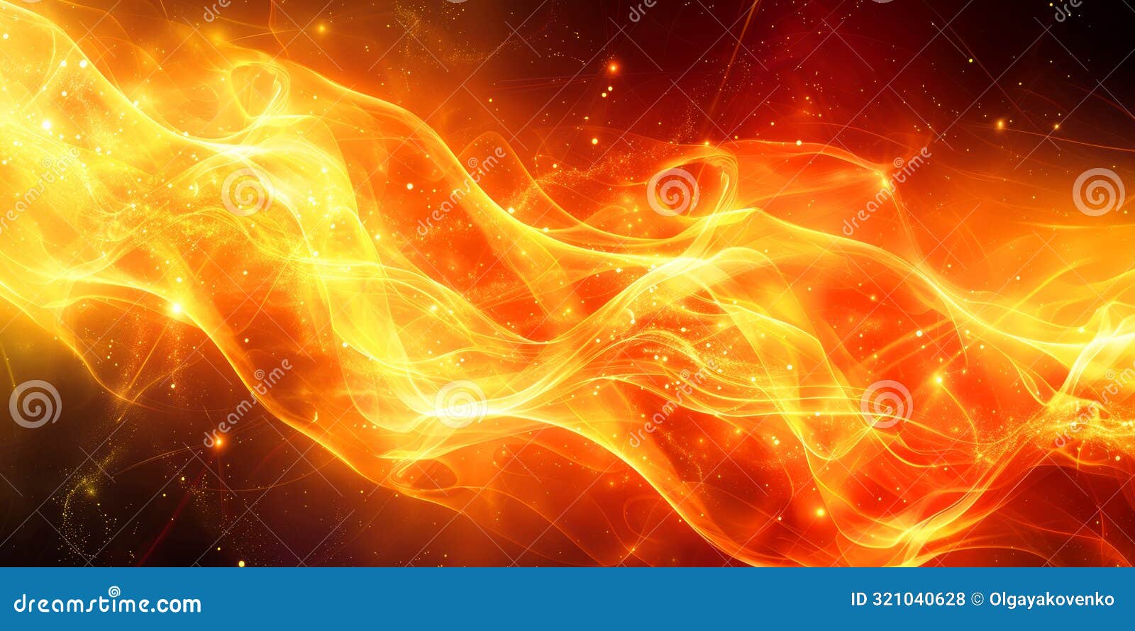 Abstract Fire Flames Waves With Some Smooth Lines And Sparkles In It ...