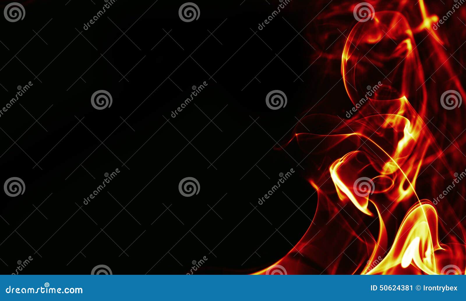 Abstract Fire Frame on Black Bacground Stock Image - Image of border ...