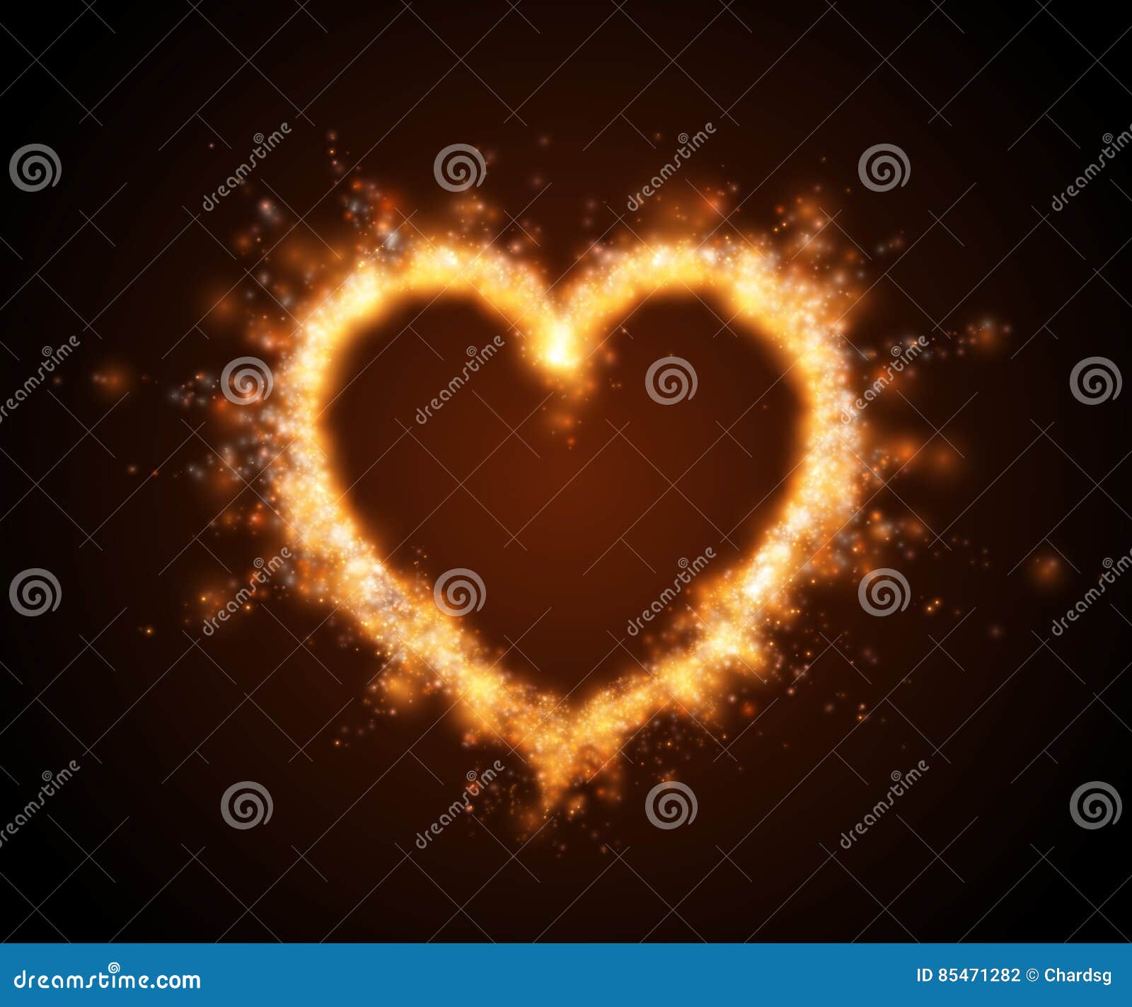 Abstract Fire Heart . Vector Illustration. Stock Vector - Illustration ...