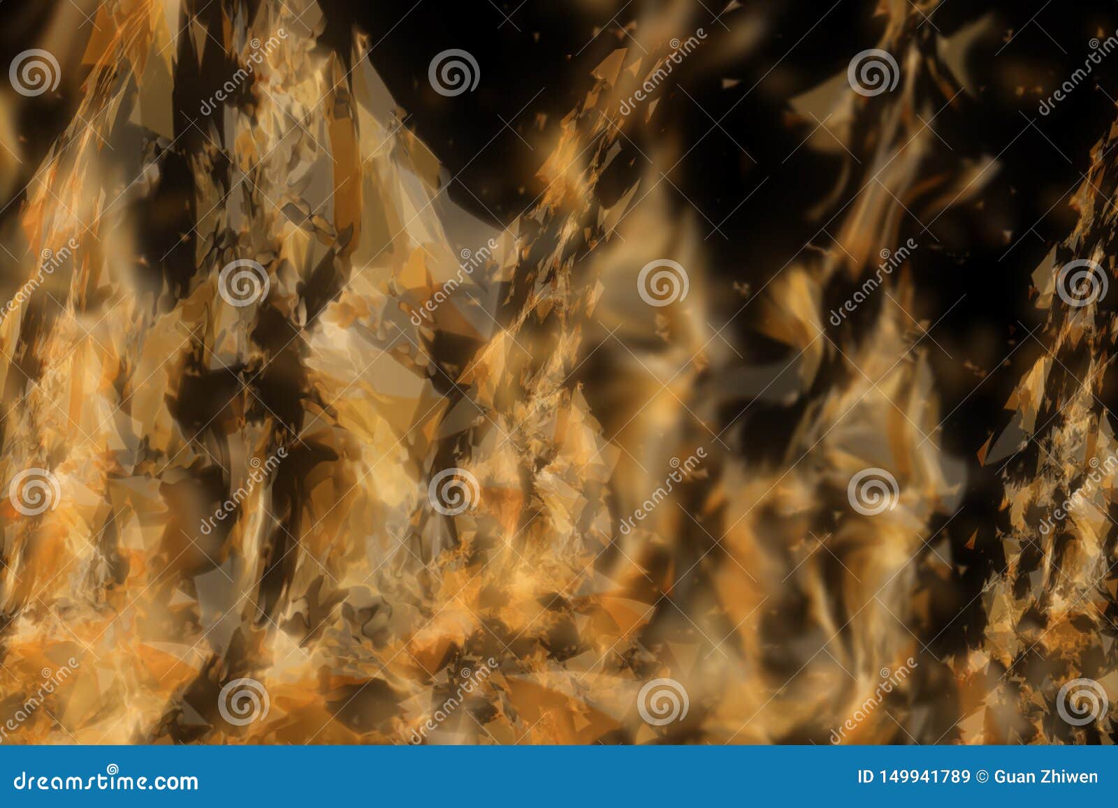 Abstract Fire Isolated in Black Stock Illustration - Illustration of ...