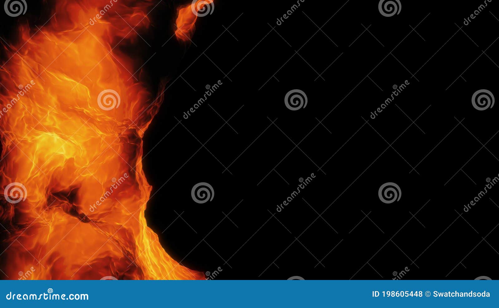 Abstract Fire Left Frame Column Stock Illustration - Illustration of ...