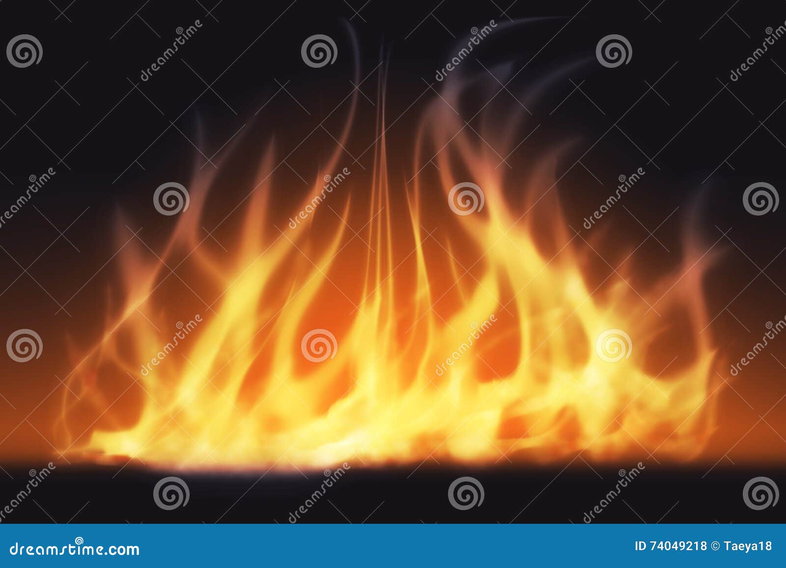 Abstract Fire Light and Smoke Stock Illustration - Illustration of ...