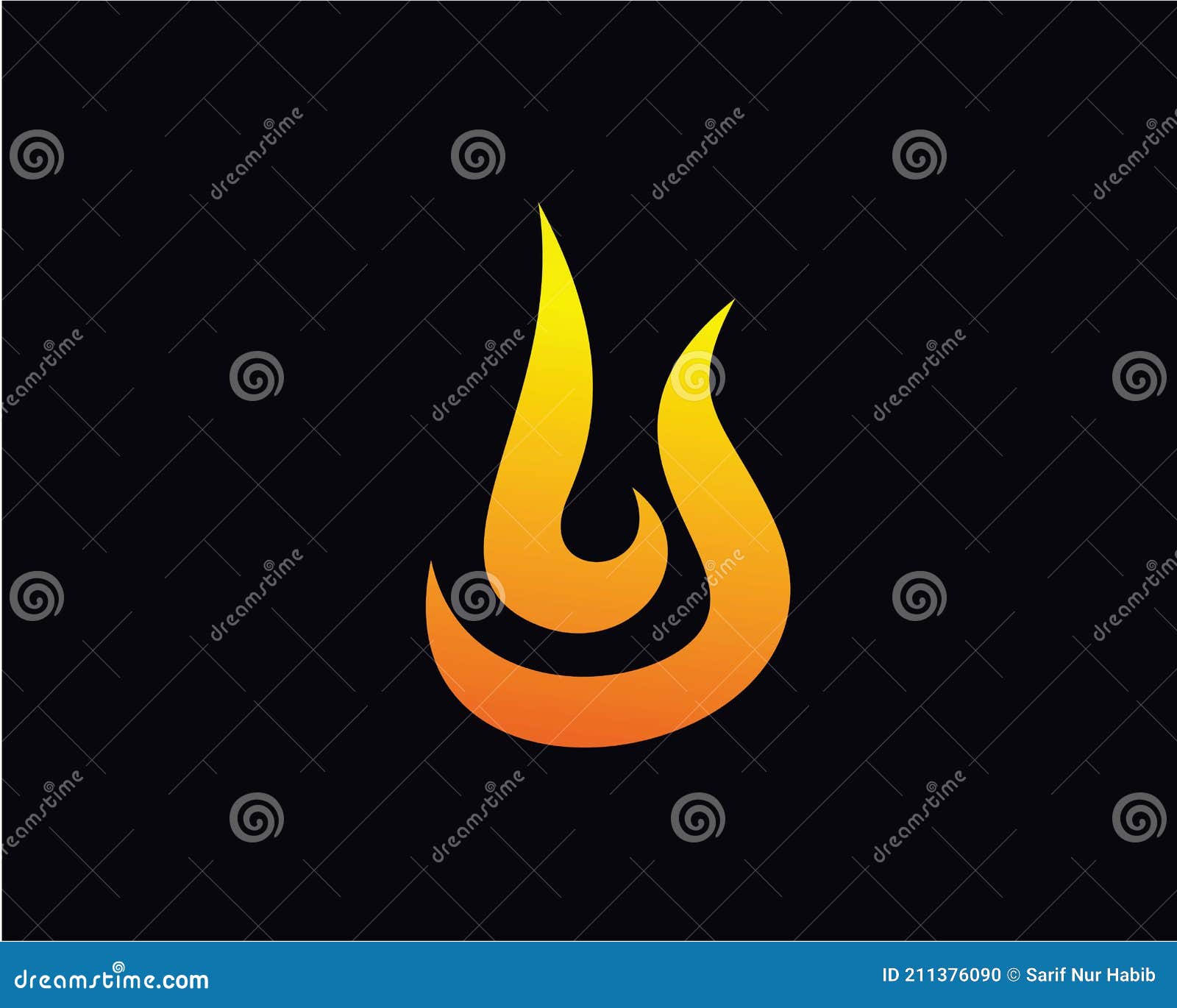 Abstract Fire Logo Design Template Stock Vector - Illustration of ...