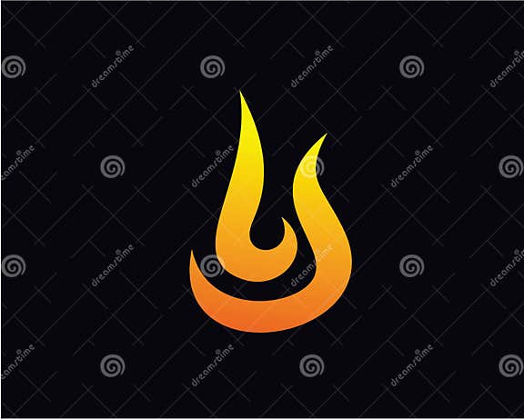 Abstract Fire Logo Design Template Stock Vector - Illustration of ...