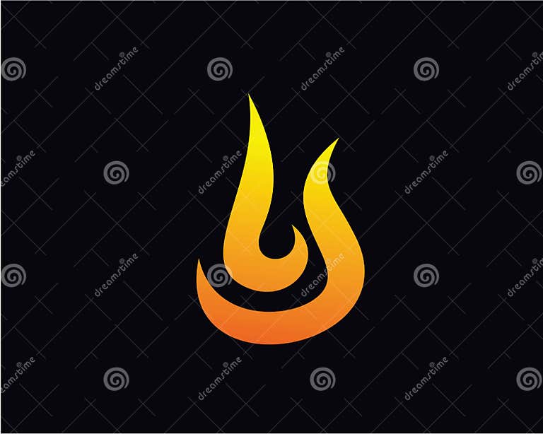 Abstract Fire Logo Design Template Stock Vector - Illustration of ...