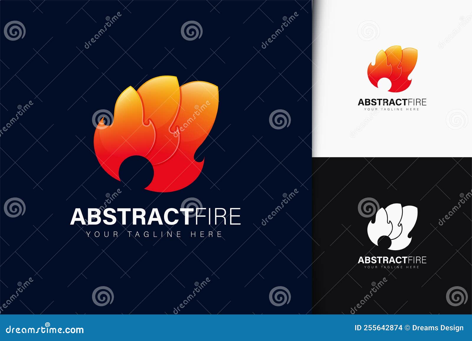 Abstract Fire Logo Design with Gradient Stock Vector - Illustration of ... Abstract Fire Logo Design with Gradient Stock Vector - Illustration of ...