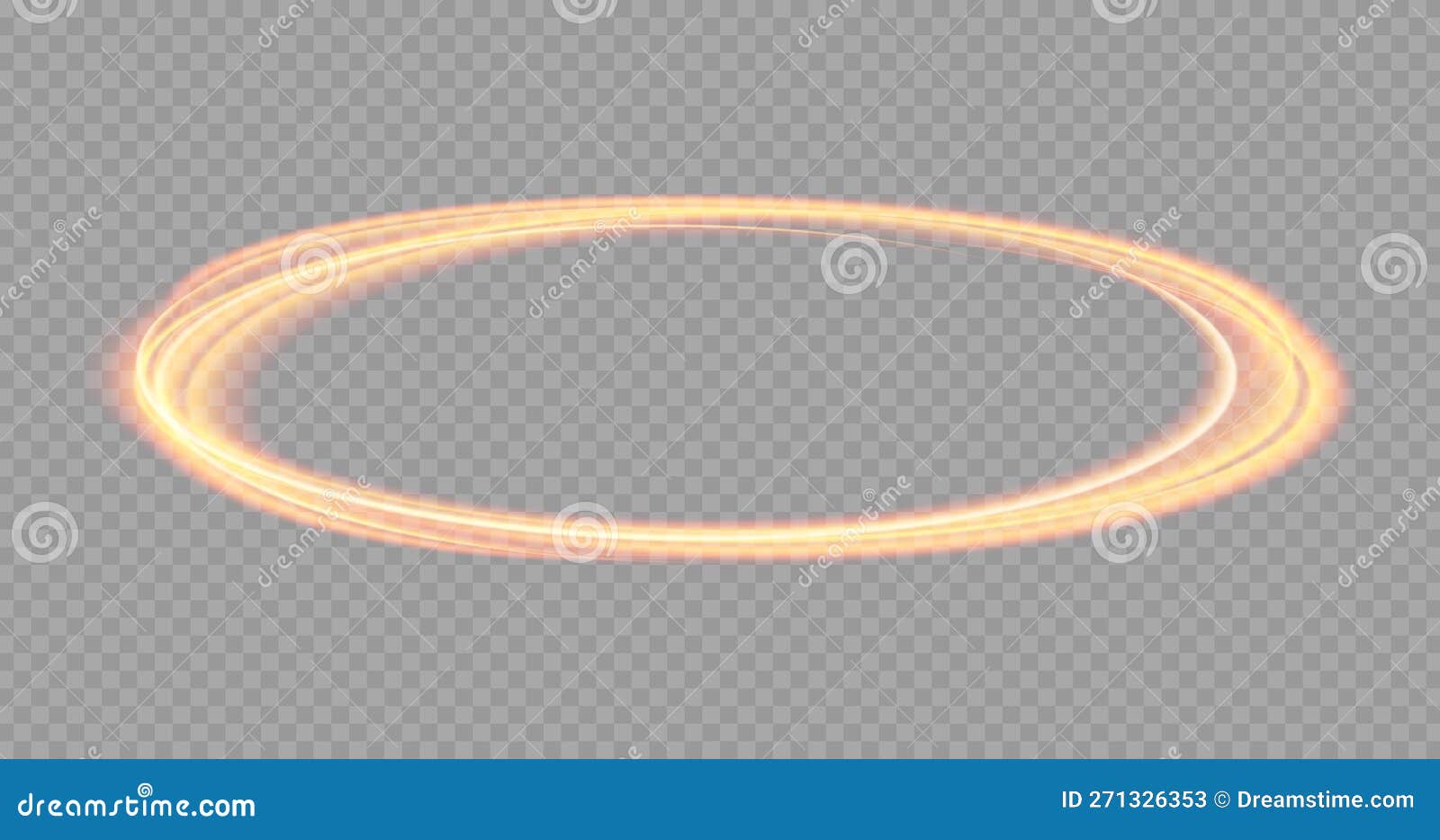 Abstract Fire Ring on a Dark Transparent Background. Vector Light ...