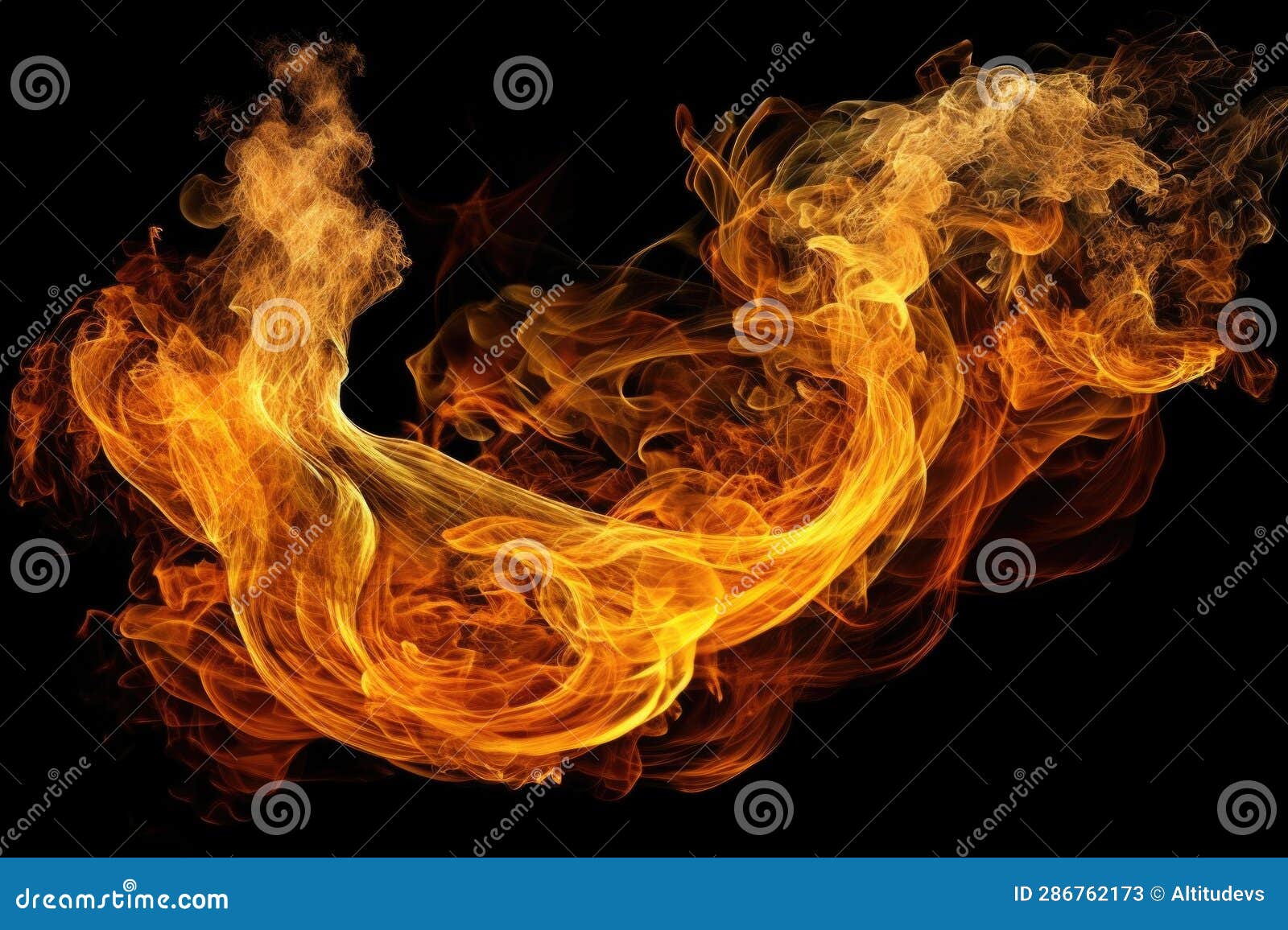 Abstract Fire Shapes Created by Fire-breathing Techniques Stock Image ...