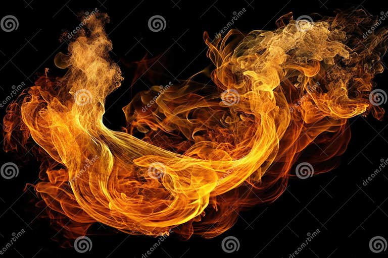 Abstract Fire Shapes Created by Fire-breathing Techniques Stock Image ...