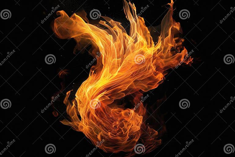 Abstract Fire Shapes Created by Fire-breathing Techniques Stock Photo ...