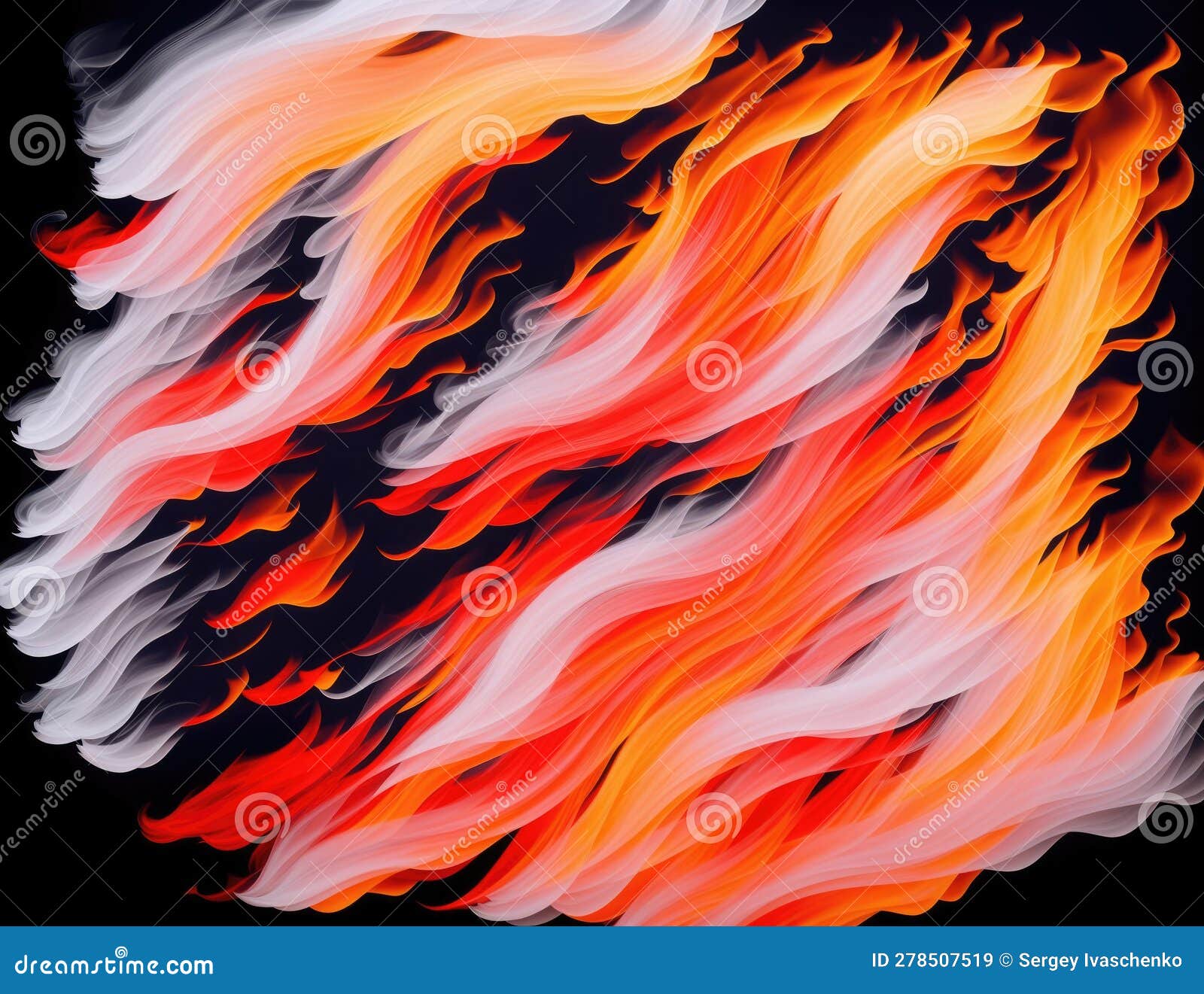 Abstract Fire with Smoke, Illustration. Stock Illustration ...