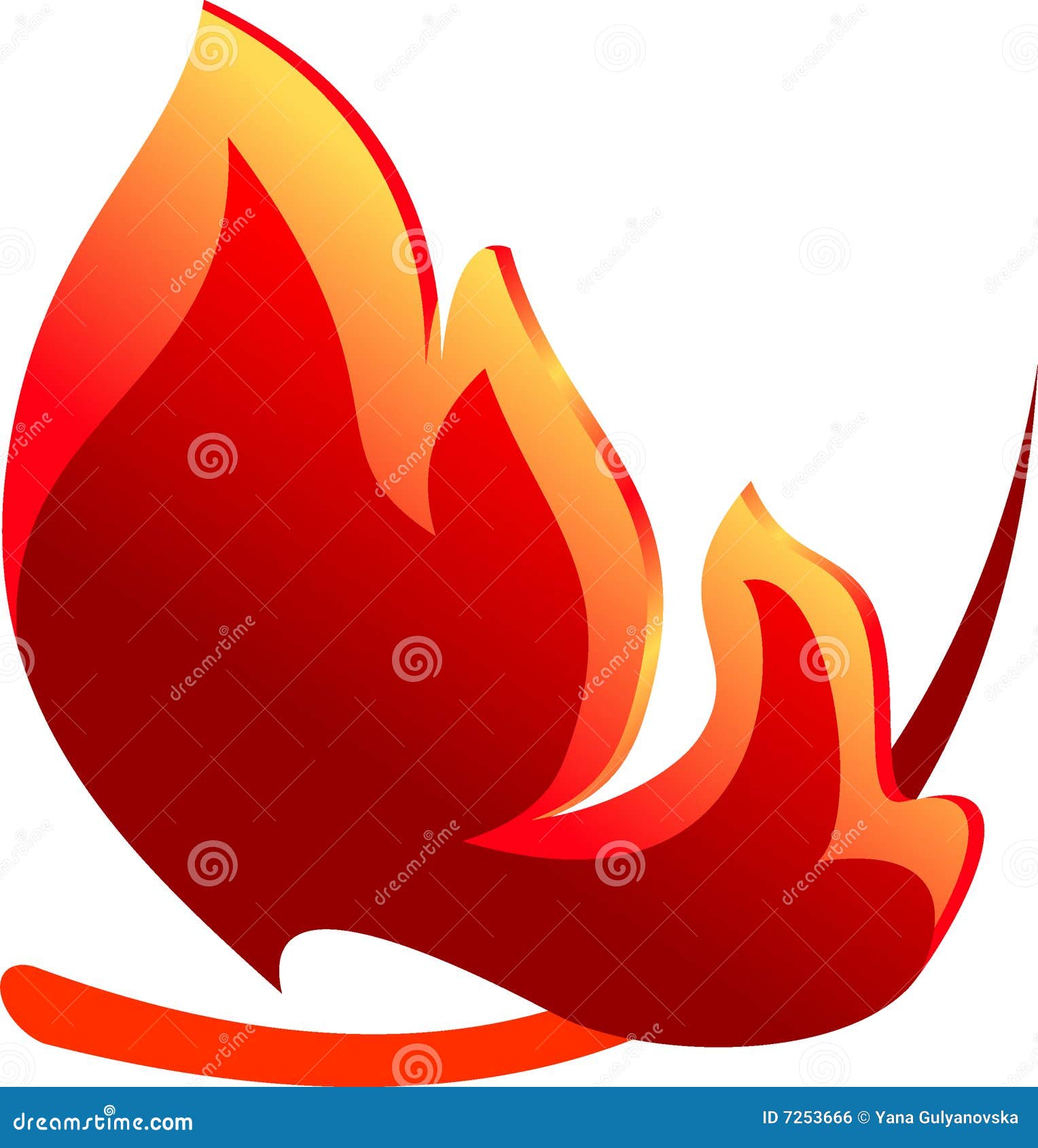 Abstract fire symbol stock vector. Illustration of concept - 7253666
