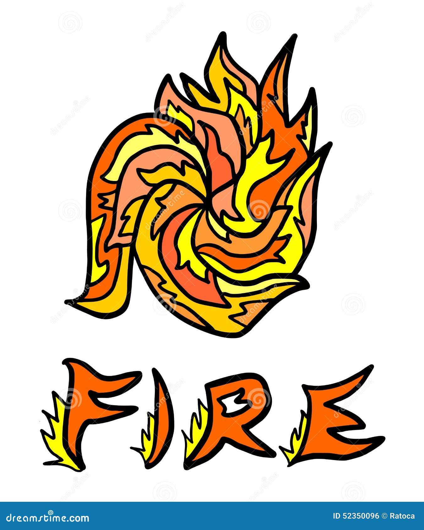 Abstract fire symbol stock vector. Illustration of imaginative - 52350096