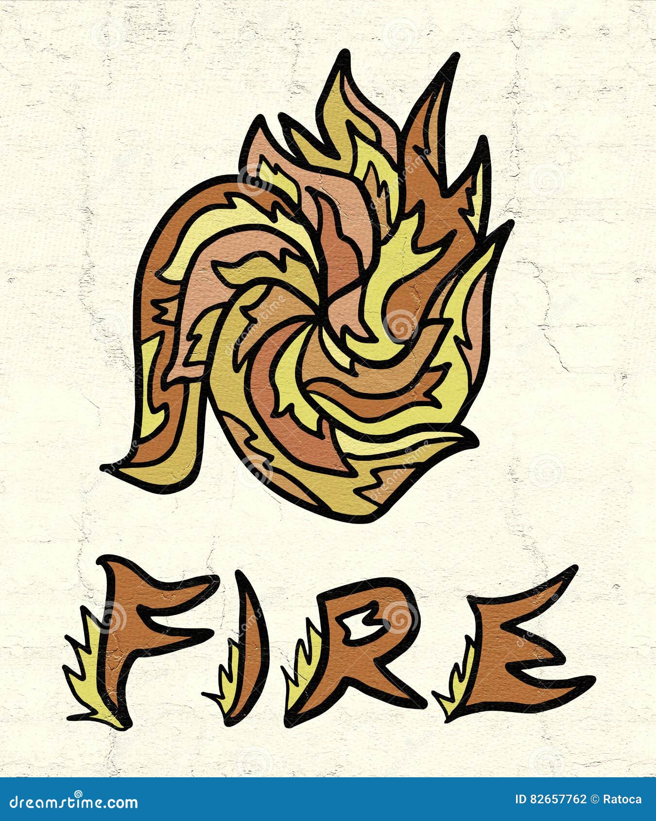 Abstract fire symbol stock illustration. Illustration of icon - 82657762
