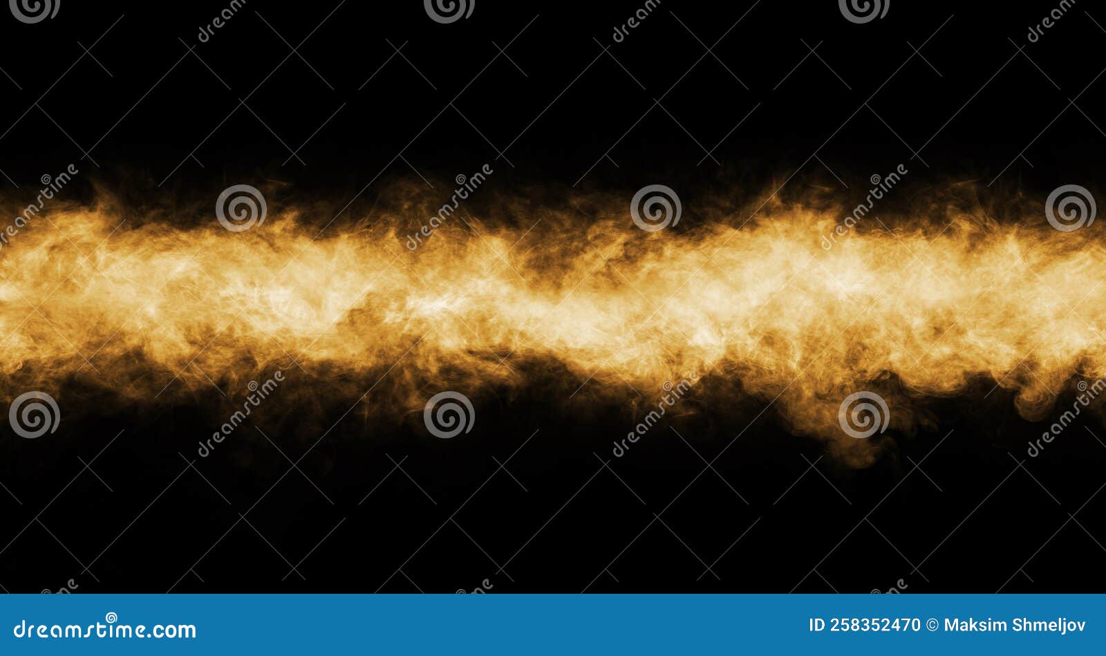 Abstract Fire Texture Frame Over Black Background. Fog in the Darkness ...