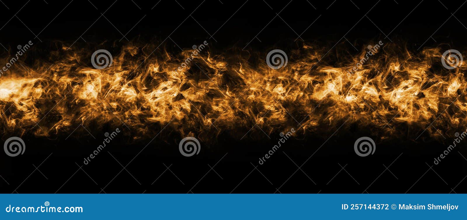 Abstract Fire Texture Frame Over Black Background. Fog in the Darkness ...