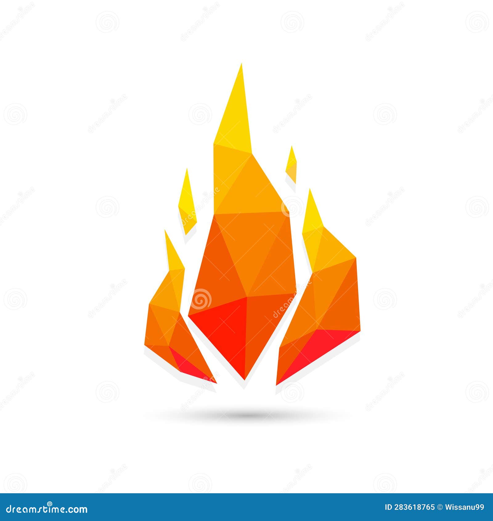 Abstract Fire Triangle Geometric Design Stock Vector - Illustration of ...