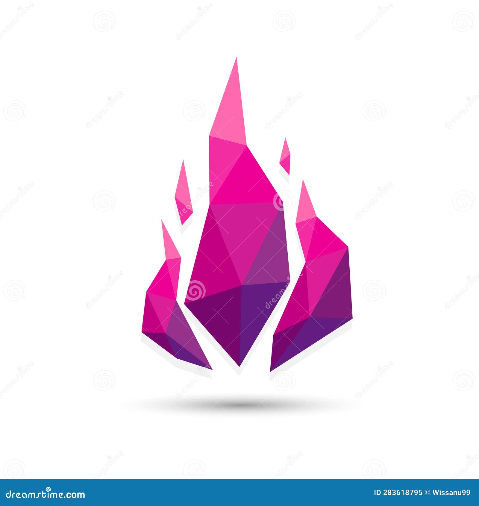 Abstract Fire Triangle Purple Geometric Design Stock Vector ...