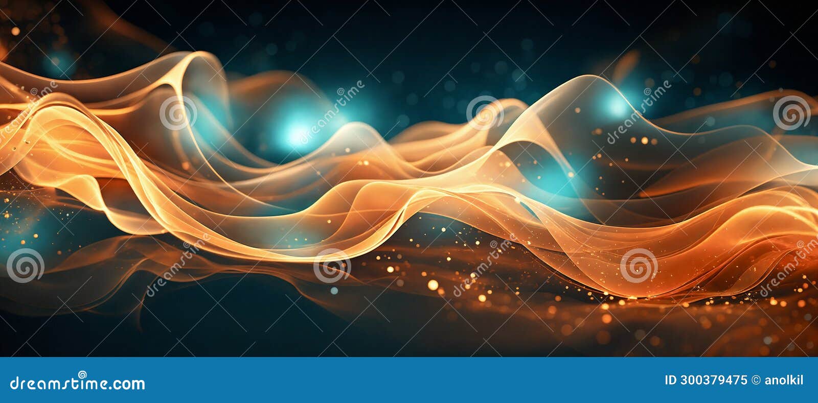 Abstract Fire Wave Background. Futuristic Technology Style. AI ...