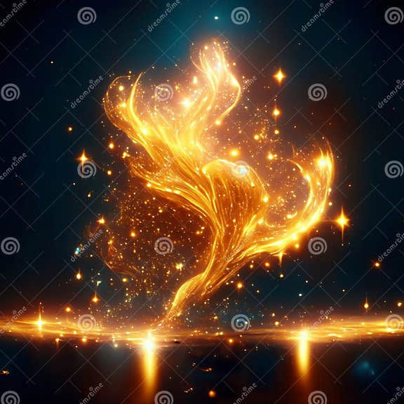 Abstract Fire Wave on Dark Background. Vector Illustration Eps10 ...