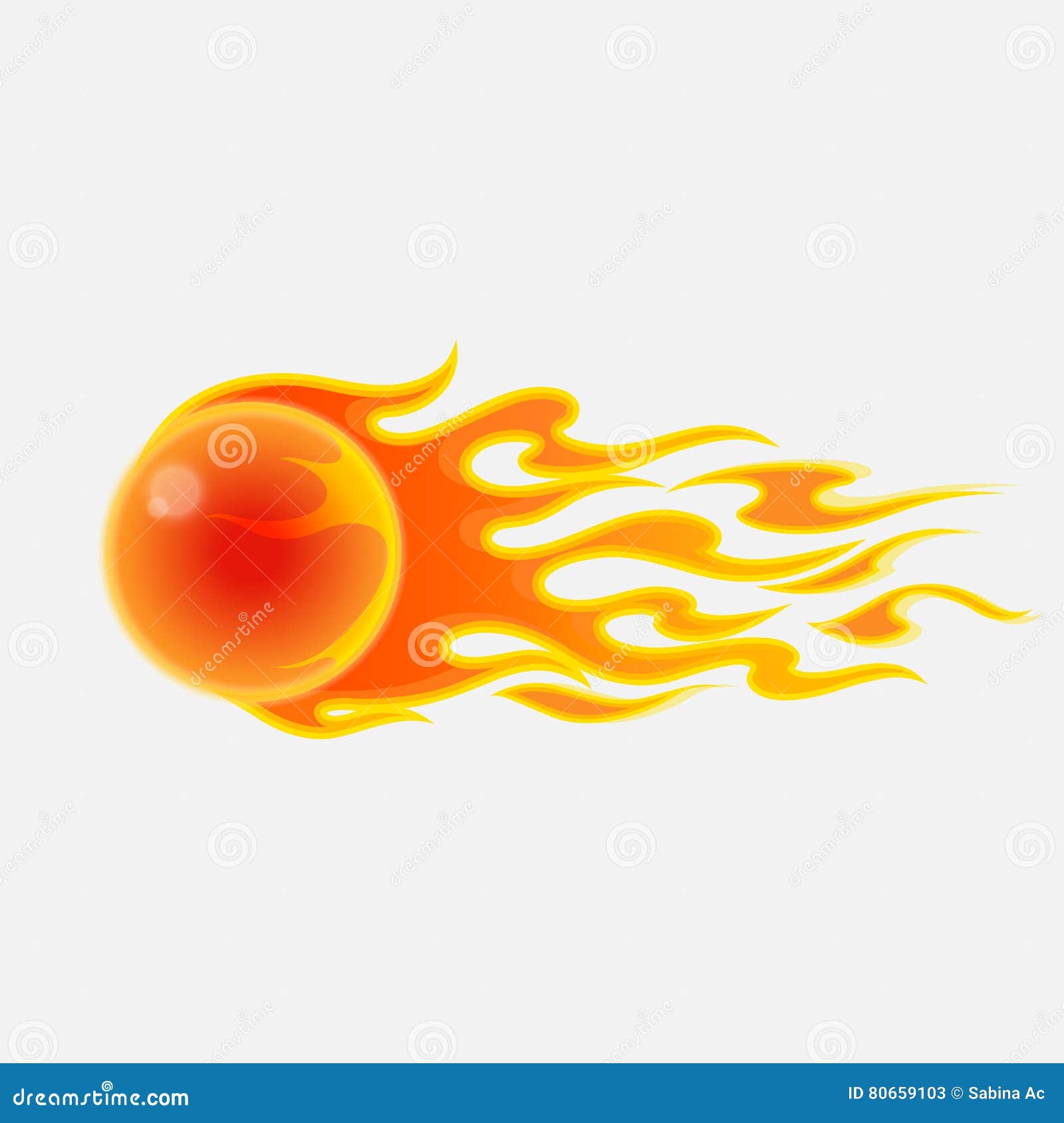 Abstract Fireball on White Background Stock Vector - Illustration of ...