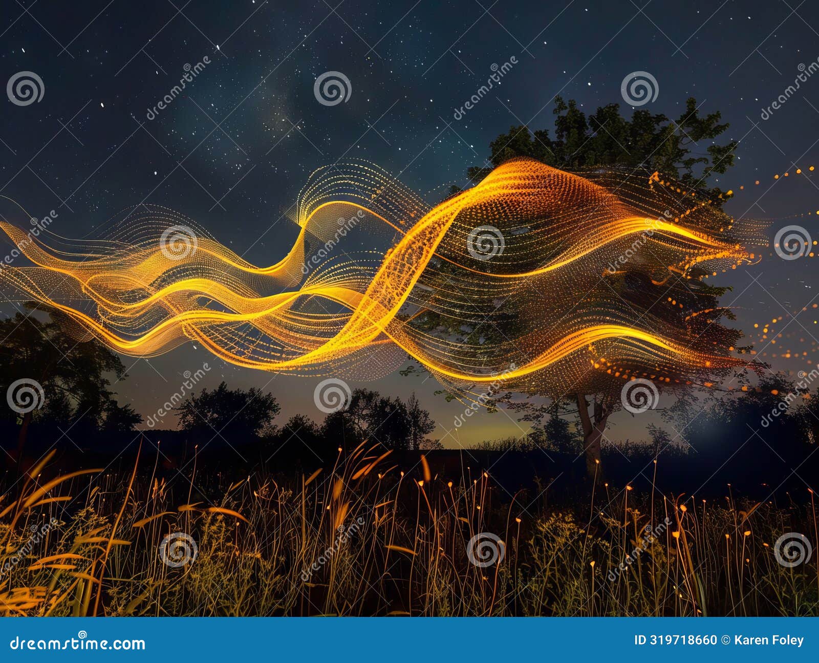 Abstract firefly pattern stock illustration. Illustration of light ...