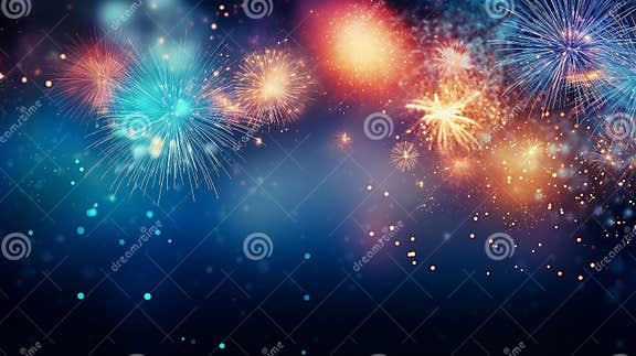 Abstract Firework Background. Generative AI Image of Celebration Stock ...