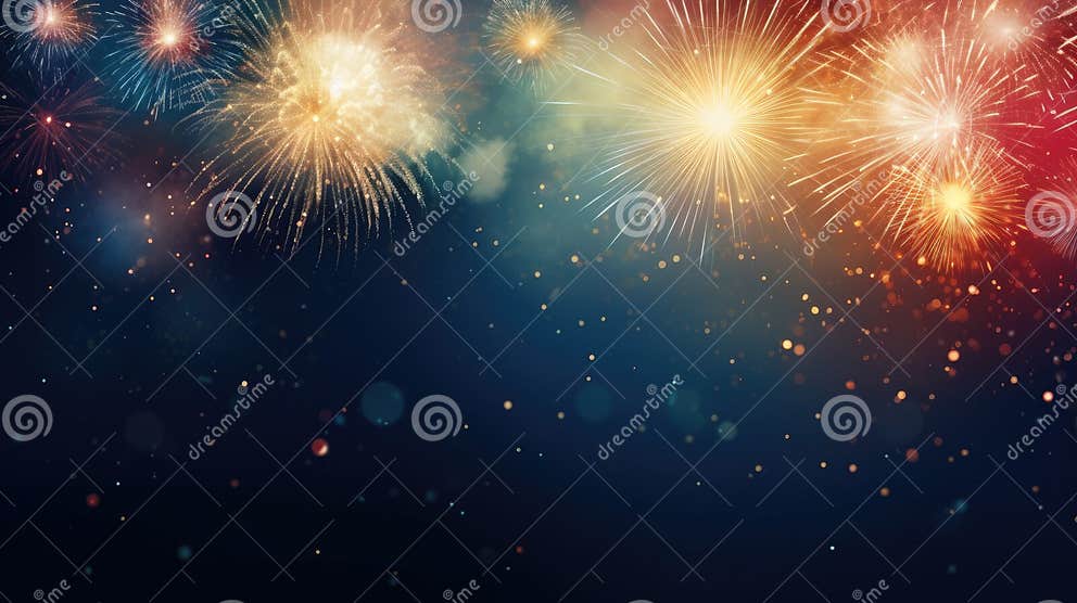 An Abstract Firework Background Offering Free Space for Text, Ai ...
