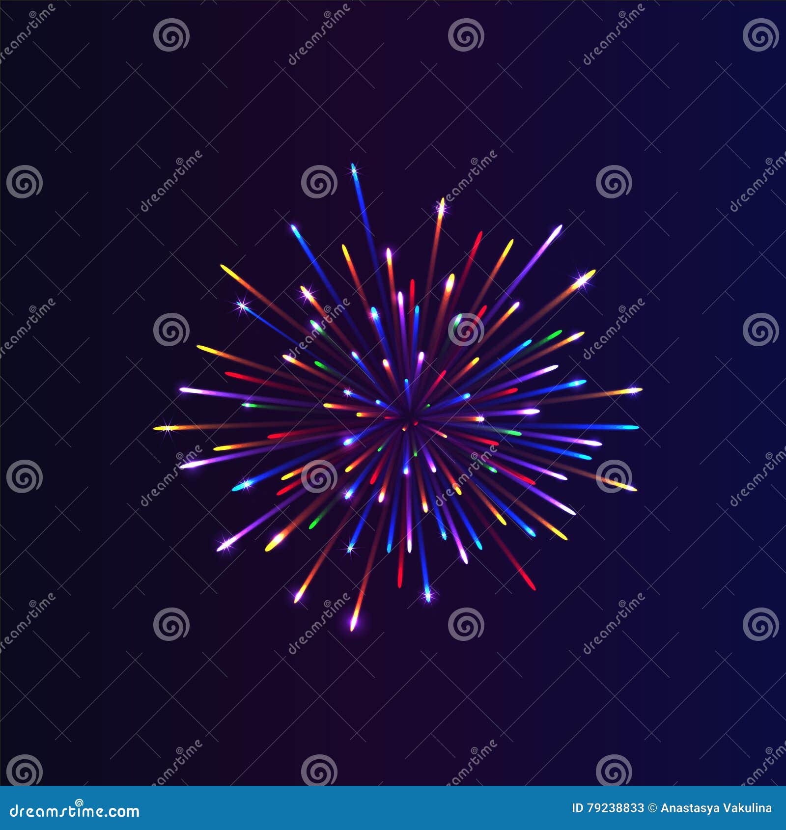 Abstract firework bursting stock illustration. Illustration of fire ...