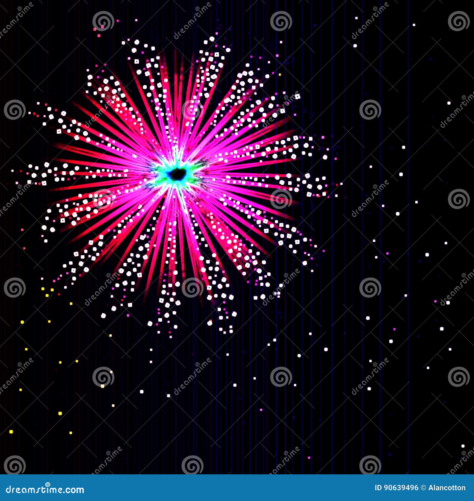 Abstract Firework Rocket Explosion Stock Illustration - Illustration of ...