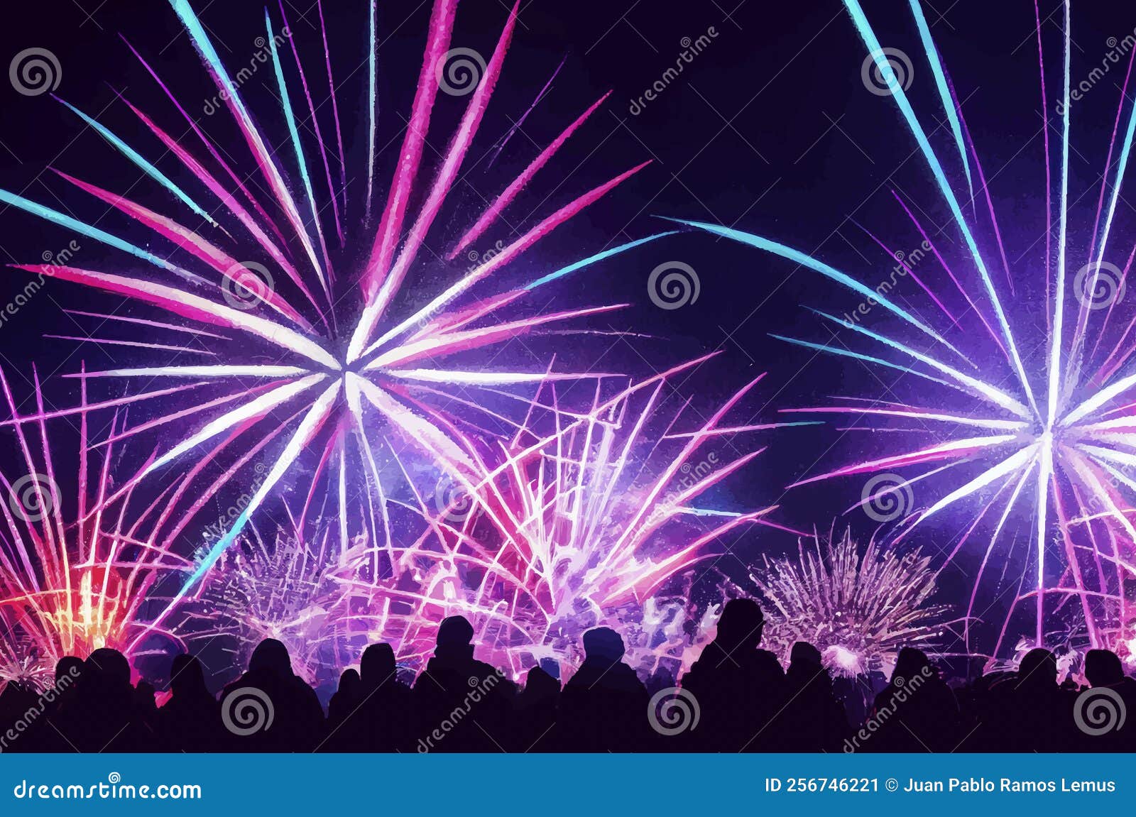 Abstract Fireworks Background. Fireworks Light Up in the Sky, Concept ...