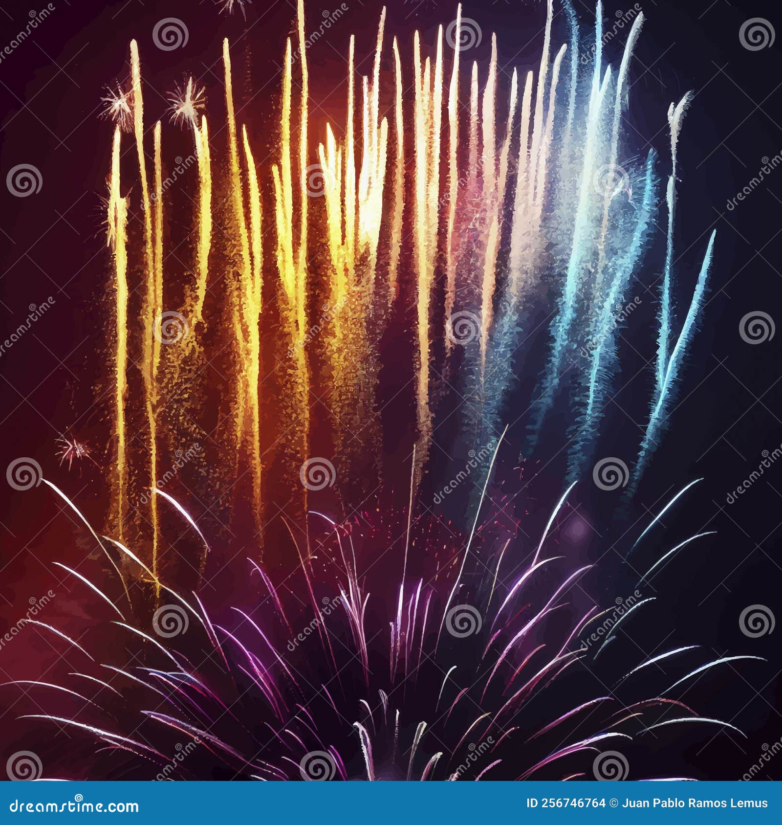 Abstract Fireworks Background. Fireworks Light Up in the Sky, Concept ...