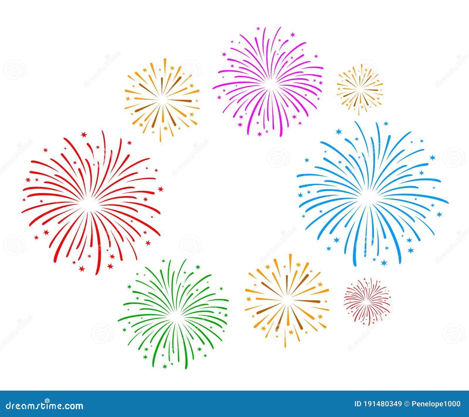 Abstract Fireworks Logo in Vector Quality. Stock Vector - Illustration ...