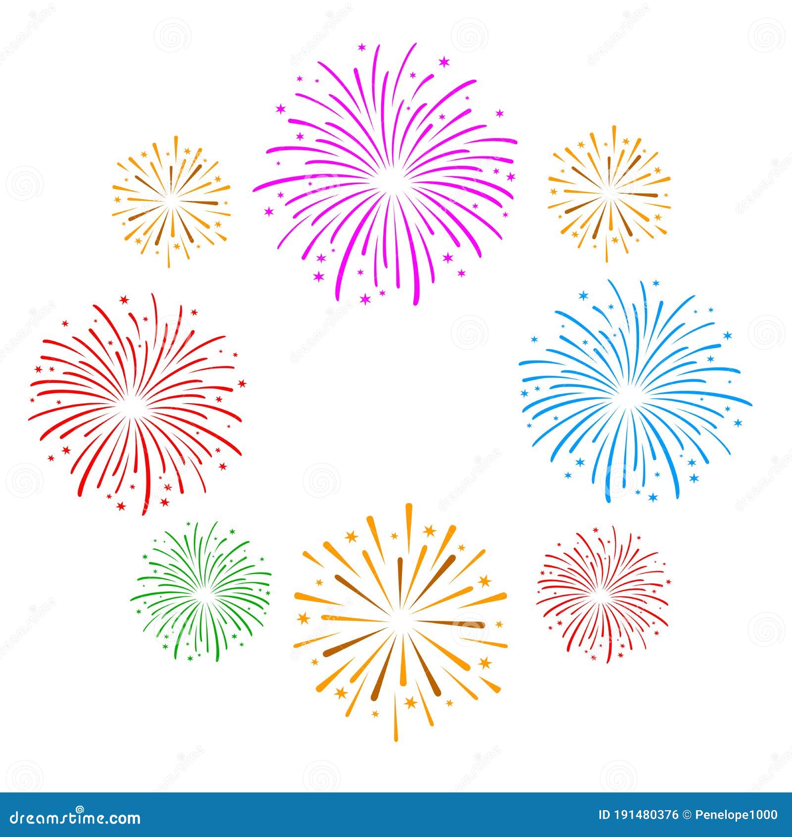 Abstract Fireworks Logo in Vector Quality. Stock Vector - Illustration ...