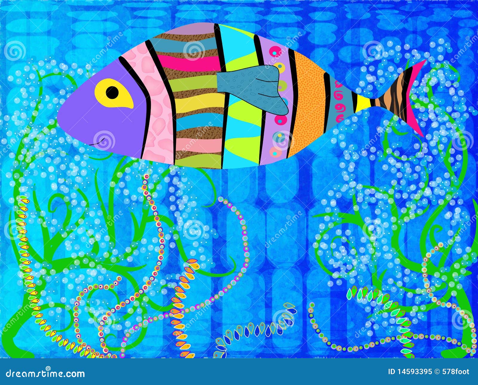 Abstract fish stock illustration. Illustration of color - 14593395