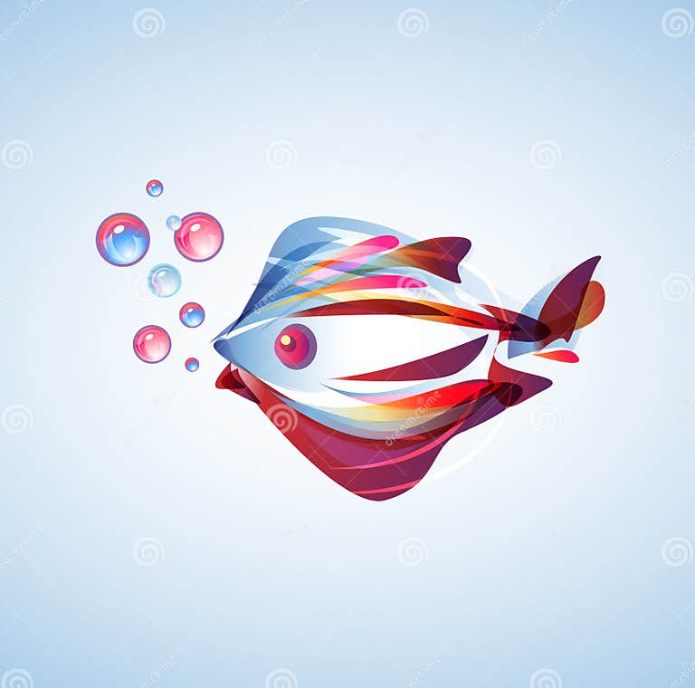 Abstract fish stock vector. Illustration of gradient - 18044181