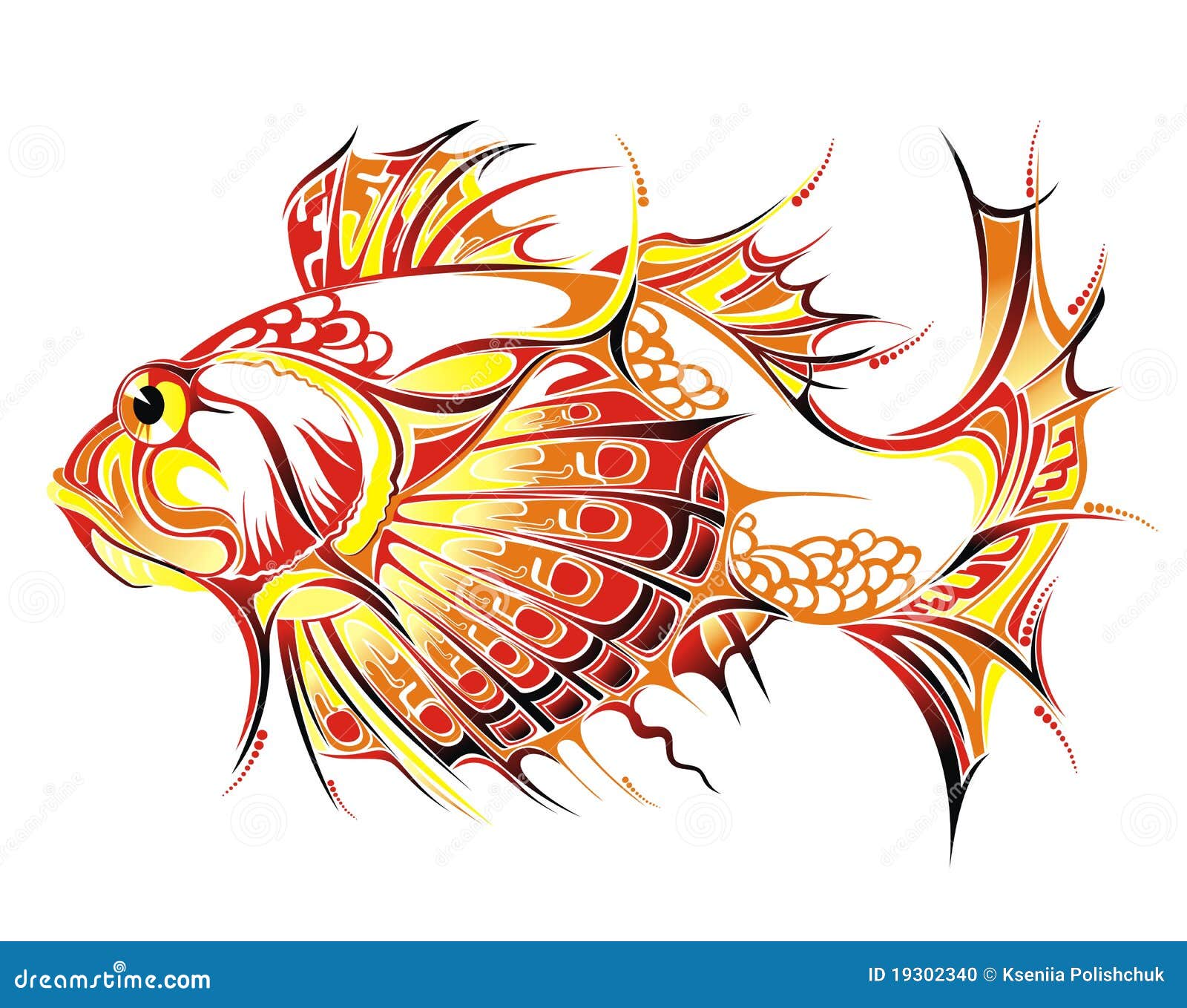 Abstract Fish stock vector. Illustration of swirl, design - 19302340