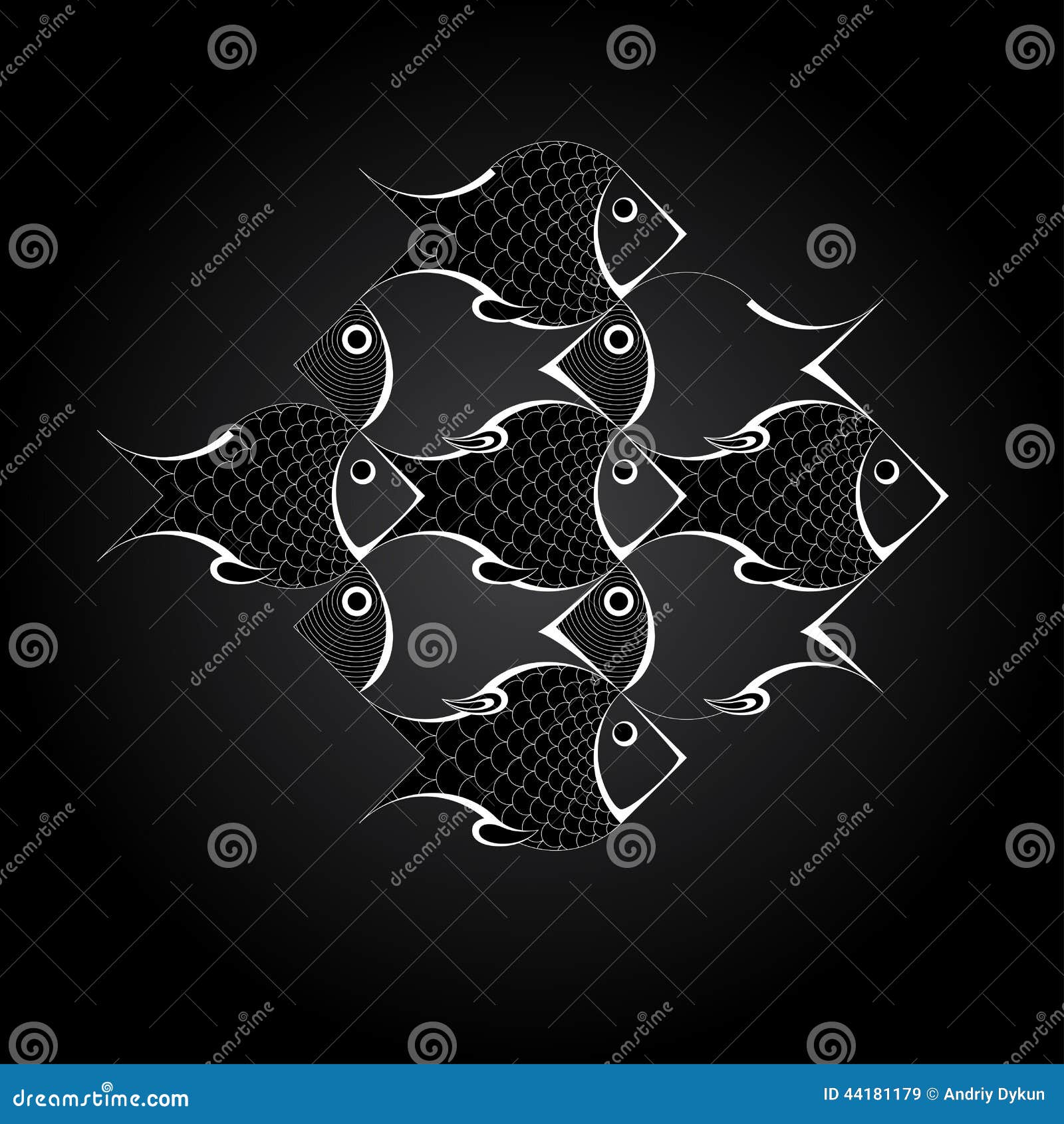 Abstract fish stock vector. Illustration of blackfish - 44181179