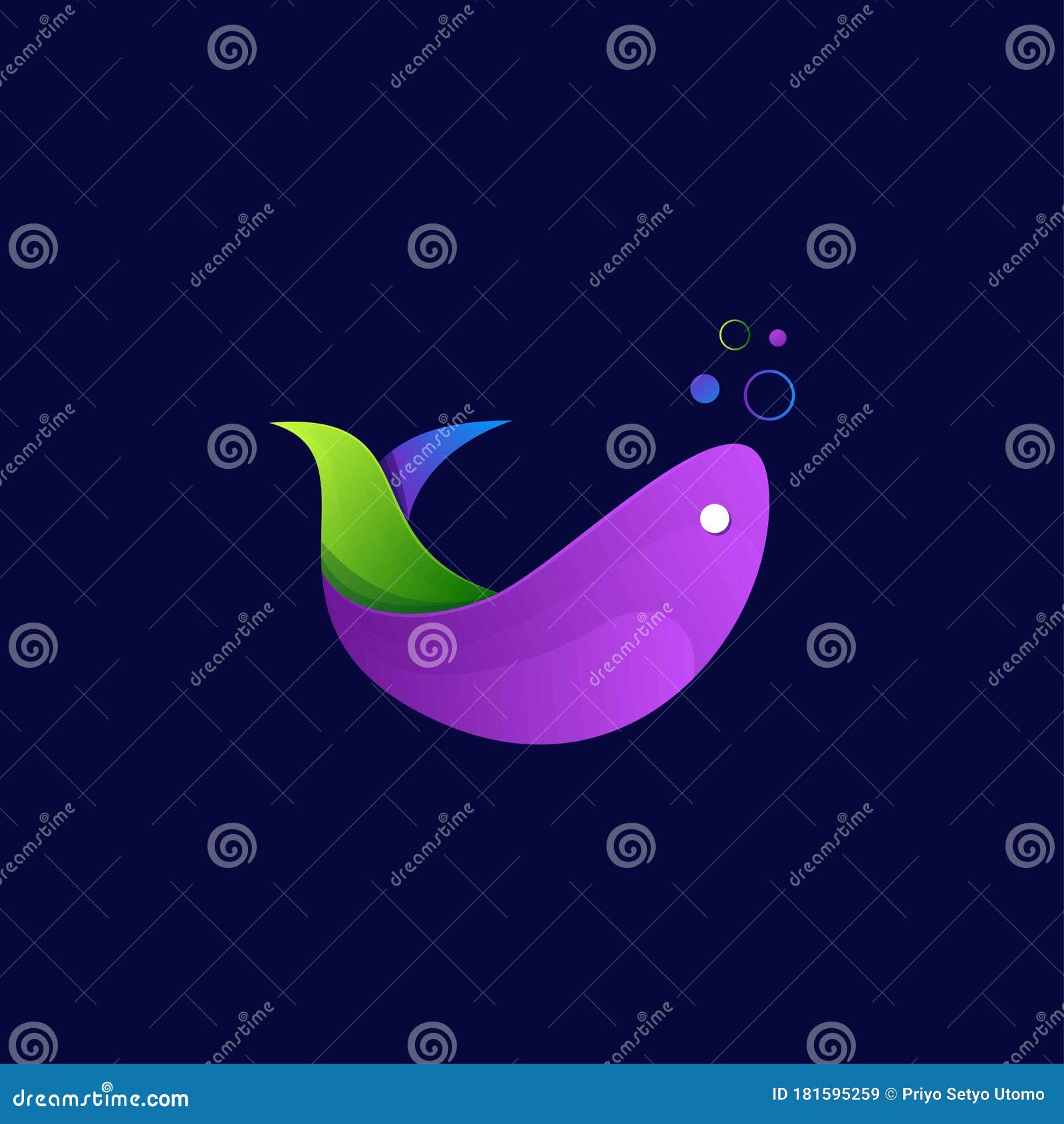 Abstract Fish Colorful Logo Design Stock Illustration - Illustration of ...