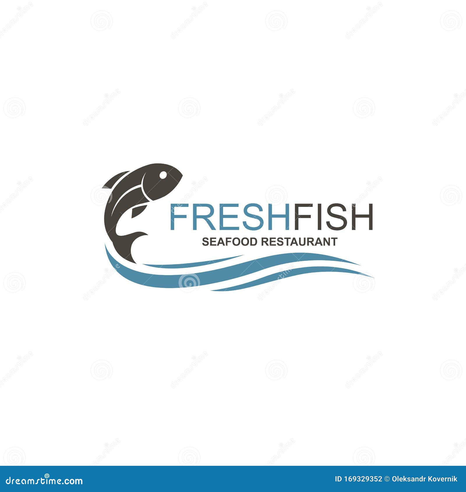Abstract fish icon stock vector. Illustration of label - 169329352