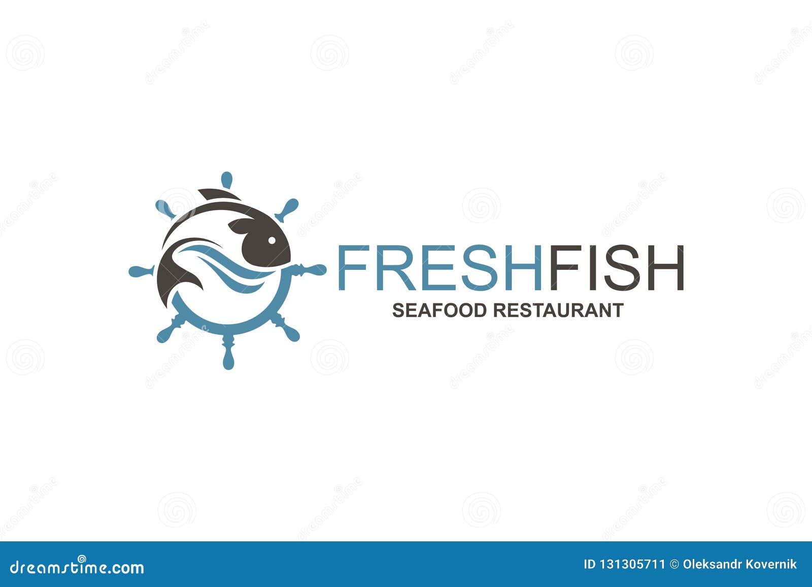Abstract fish icon stock vector. Illustration of restaurant - 131305711